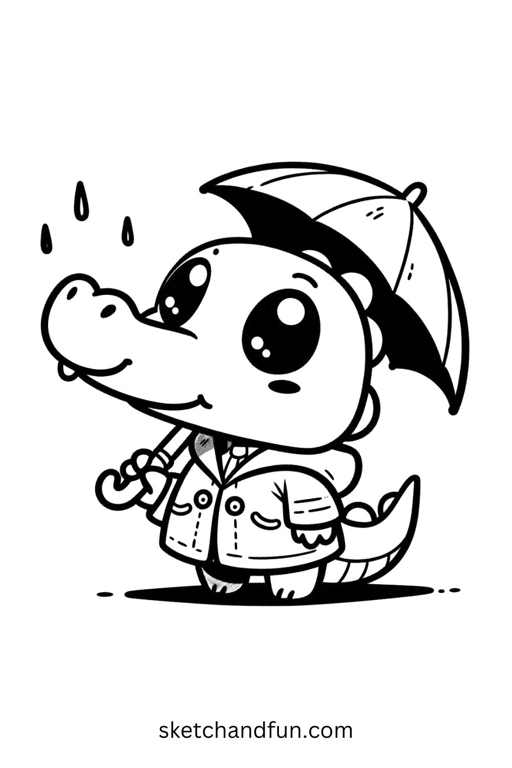 41+ Easy Cute Crocodile Drawing Ideas - Sketch and Fun