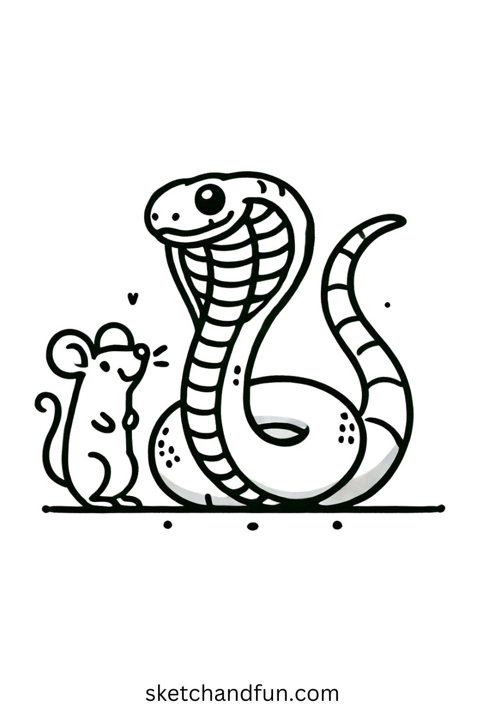 39+ Easy Cute Cobra Drawing Ideas - Sketch and Fun