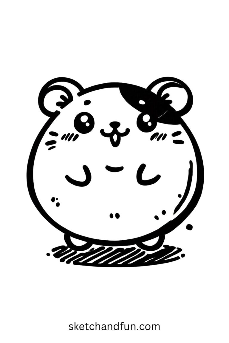 40+ Easy Cute Hamster Drawing Ideas - Sketch and Fun