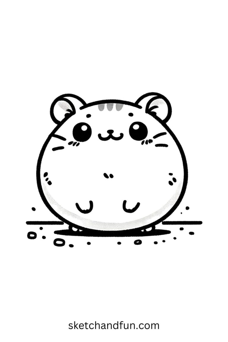 40+ Easy Cute Hamster Drawing Ideas - Sketch and Fun