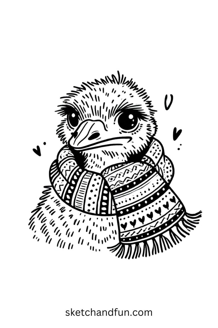 40+ Easy Cute Emu Drawing Ideas - Sketch and Fun
