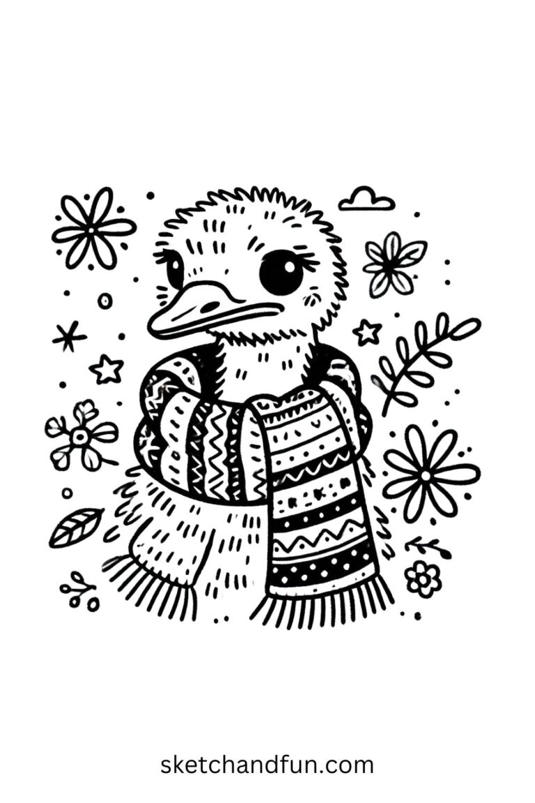 40+ Easy Cute Emu Drawing Ideas - Sketch and Fun