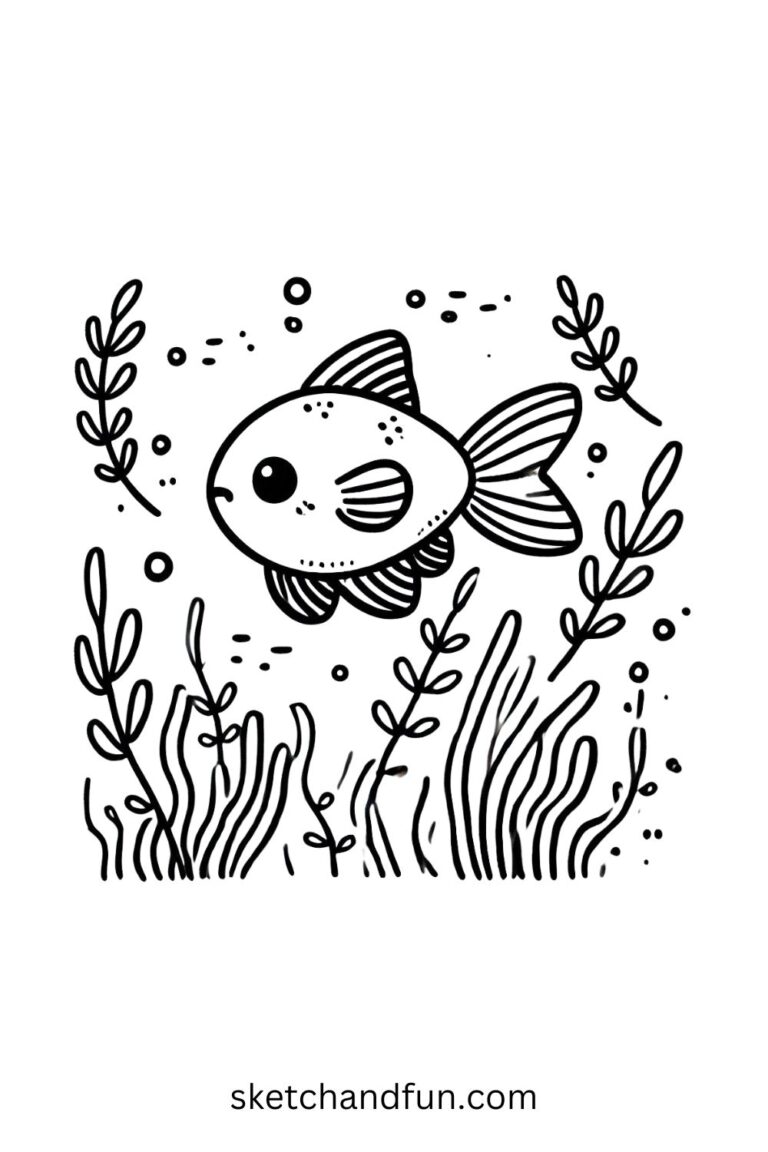 40+ Easy Cute Fish Drawing Ideas - Sketch and Fun