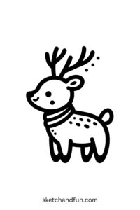 40+ Easy Cute Reindeer Drawing Ideas - Sketch and Fun