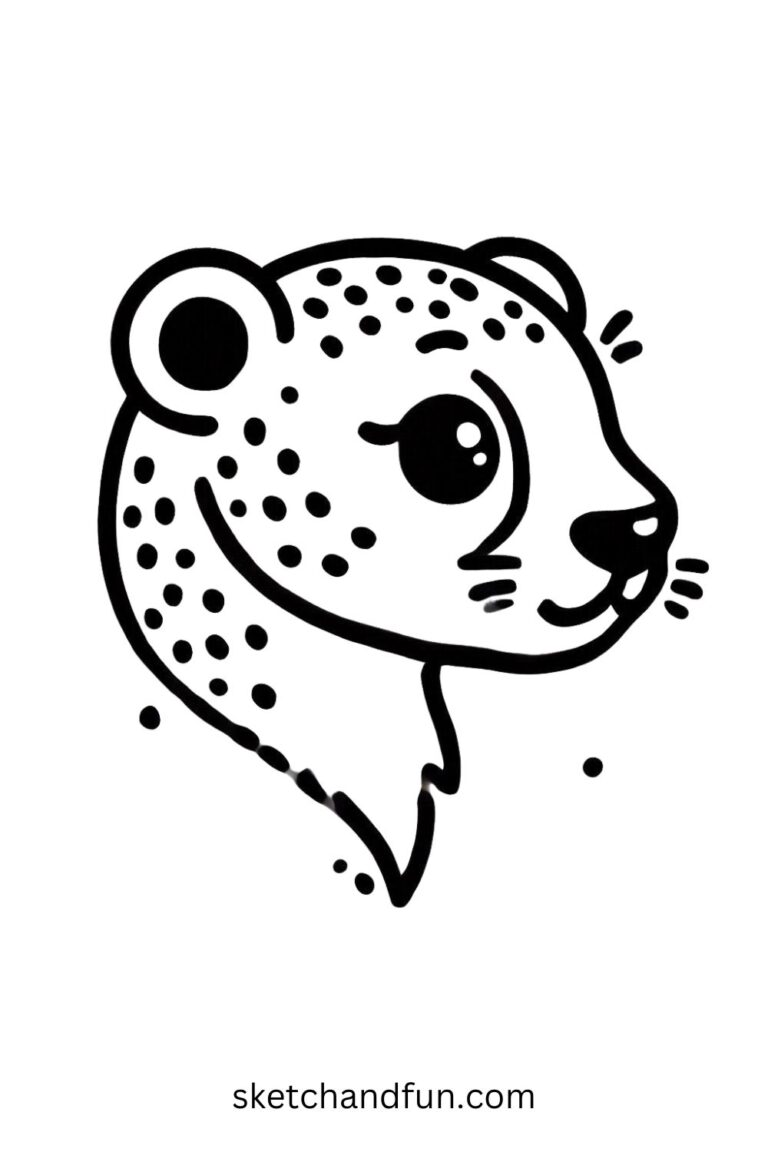 41+ Easy Cute Cheetah Drawing Ideas - Sketch and Fun