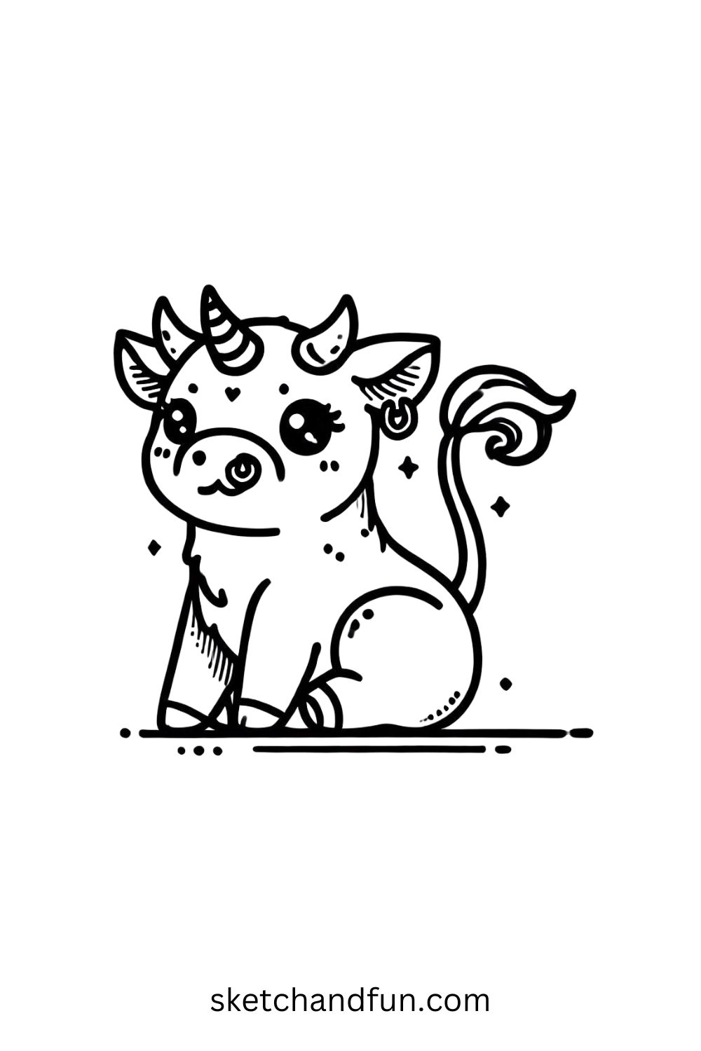 39+ Easy Cute Bull Drawing Ideas - Sketch and Fun