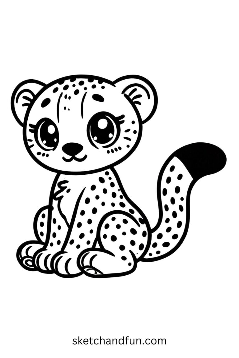 41+ Easy Cute Cheetah Drawing Ideas - Sketch and Fun