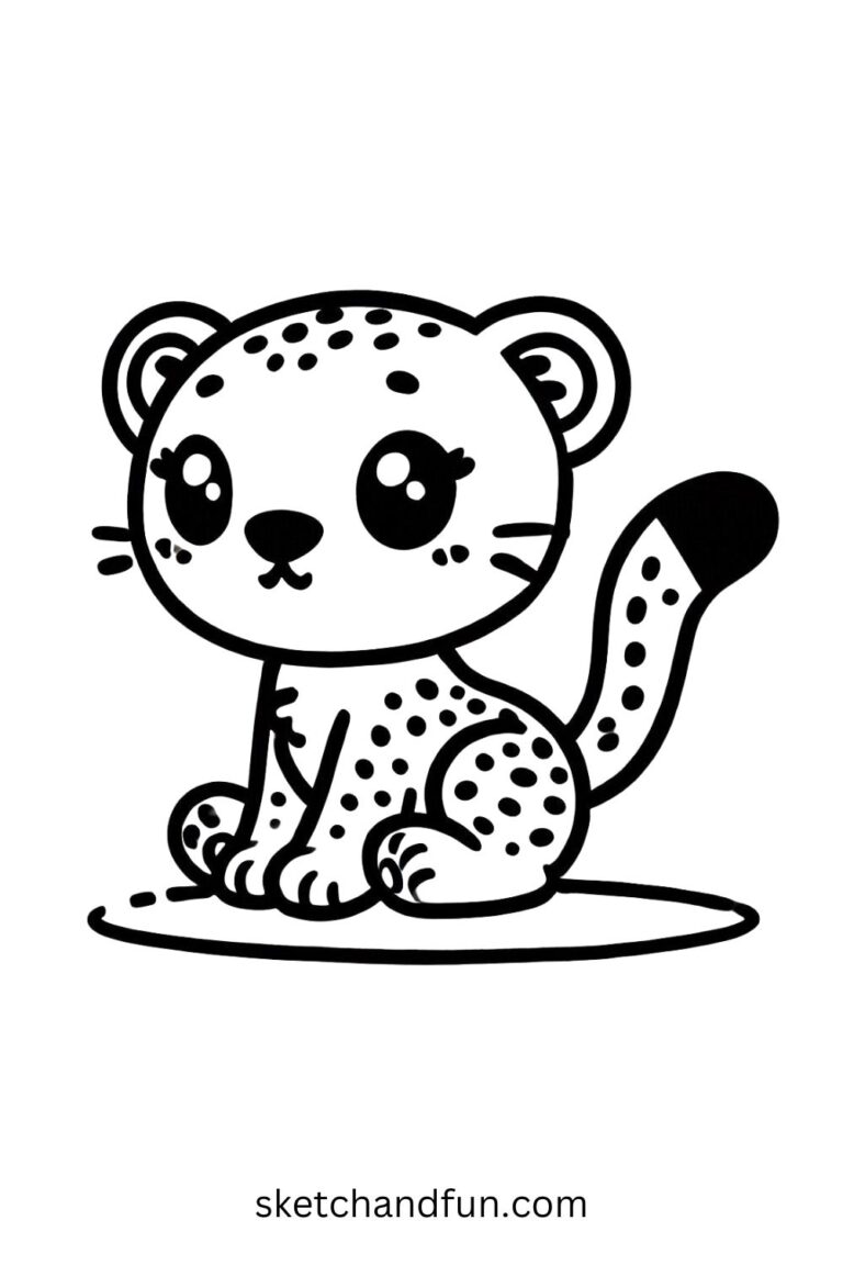 41+ Easy Cute Cheetah Drawing Ideas - Sketch and Fun