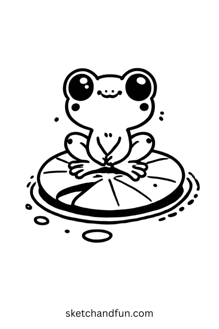 39+ Easy Cute Frog Drawing Ideas - Sketch and Fun
