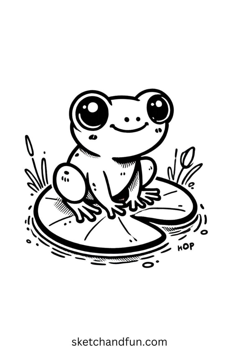 39+ Easy Cute Frog Drawing Ideas - Sketch and Fun