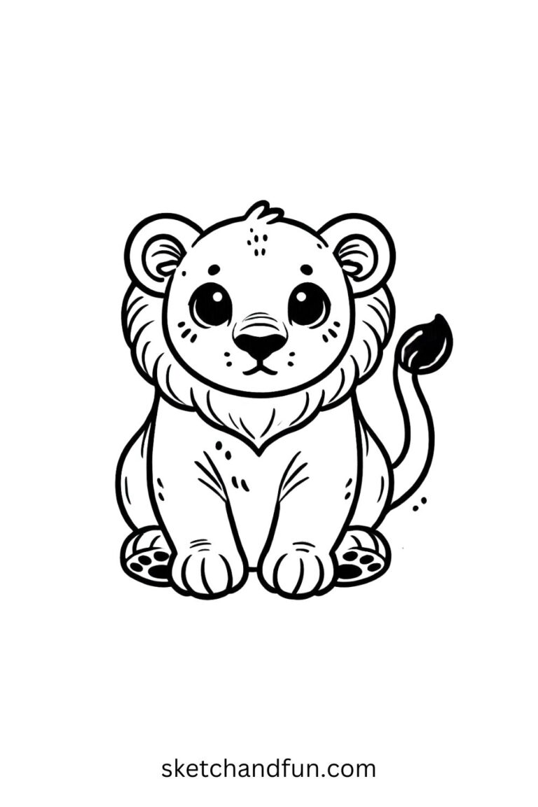 40+ Easy Cute Lion Drawing Ideas - Sketch and Fun