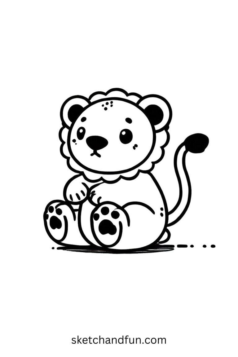 40+ Easy Cute Lion Drawing Ideas - Sketch and Fun