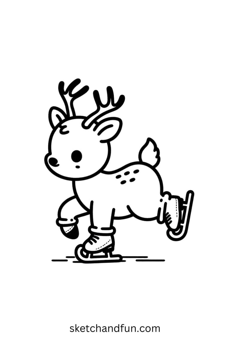 40+ Easy Cute Reindeer Drawing Ideas - Sketch and Fun