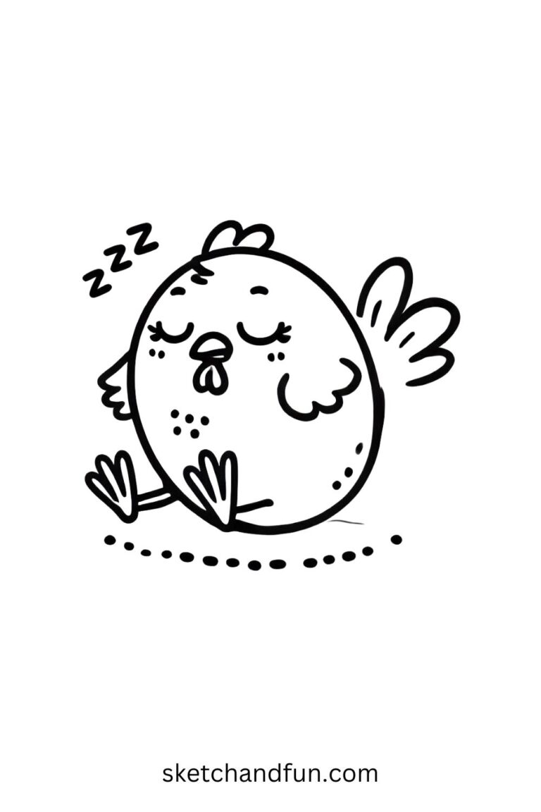 40+ Easy Cute Chicken Drawing Ideas - Sketch and Fun