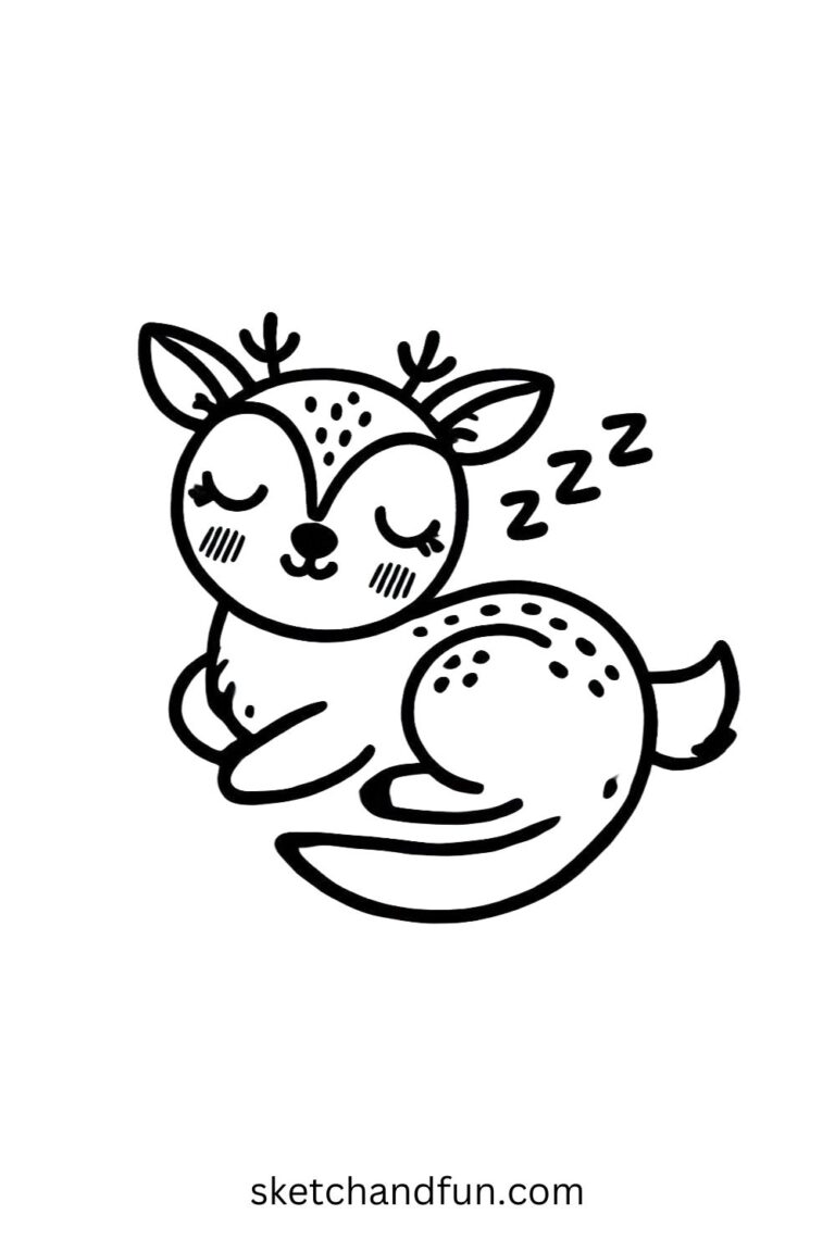 39+ Easy Cute Deer Drawing Ideas - Sketch and Fun