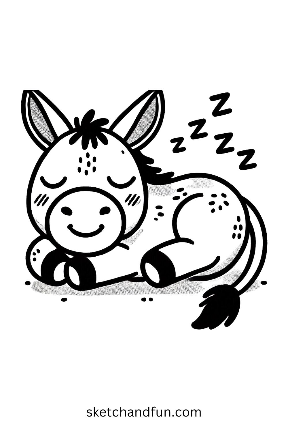 49+ Easy Cute Donkey Drawing Ideas - Sketch and Fun