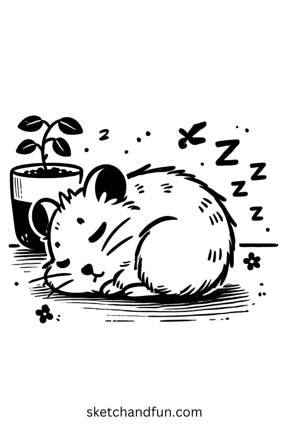40+ Easy Cute Hamster Drawing Ideas - Sketch and Fun