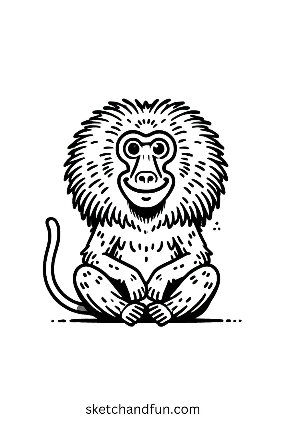 39+ Easy Cute Baboon Drawing Ideas - Sketch and Fun