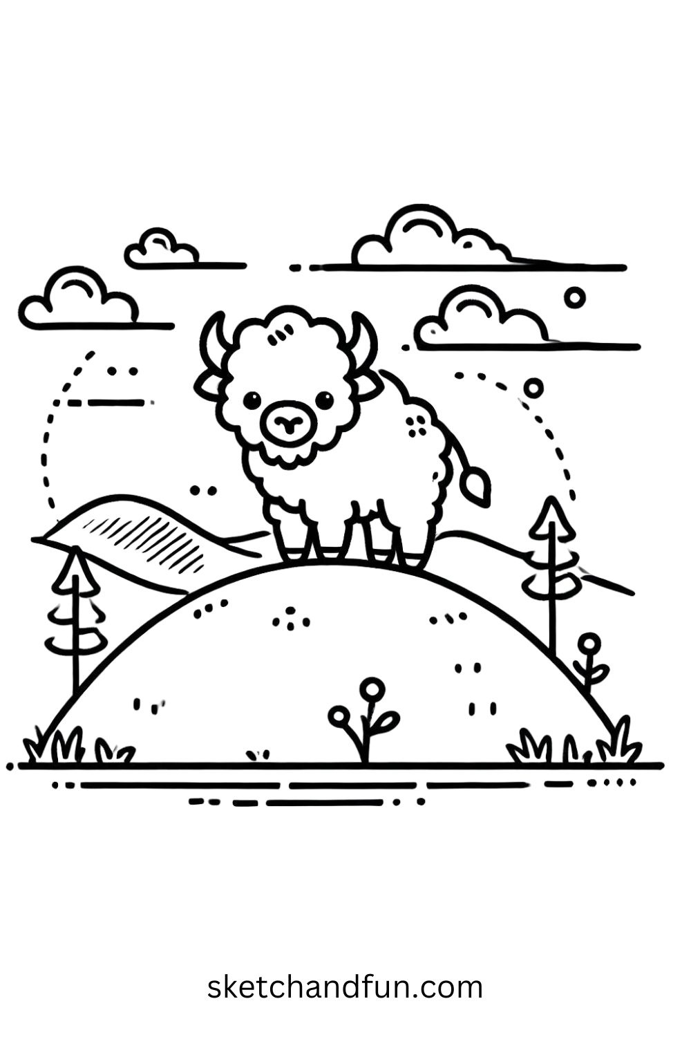 30+ Easy Cute Bison Drawing Ideas - Sketch and Fun