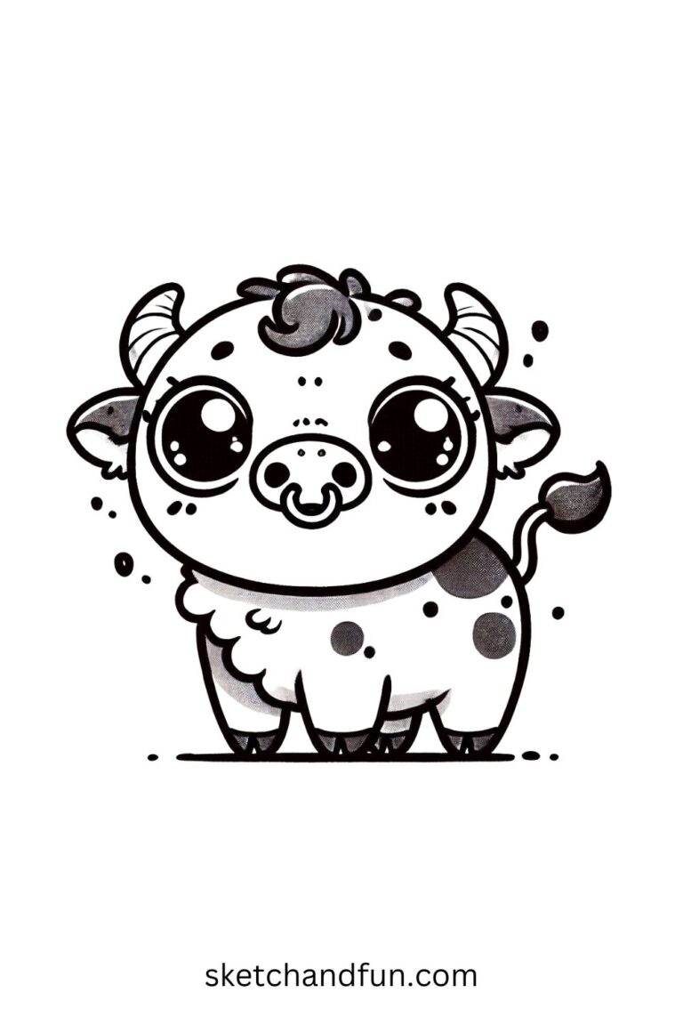 42+ Easy Cute Buffalo Drawing Ideas - Sketch and Fun