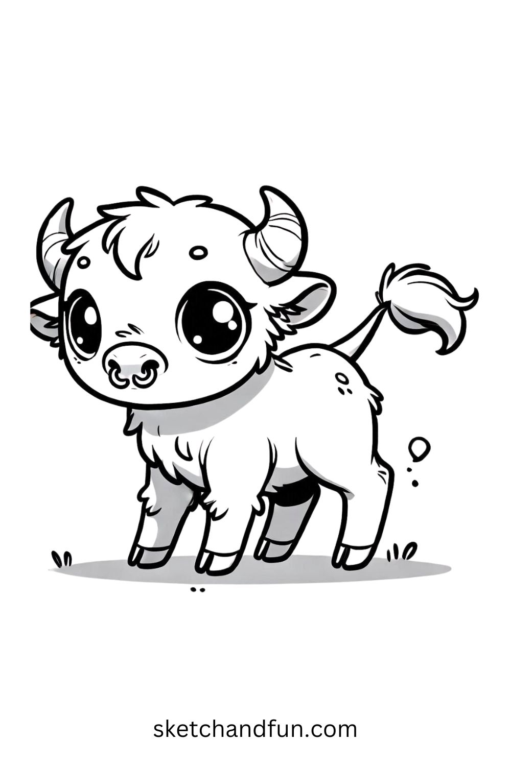 42+ Easy Cute Buffalo Drawing Ideas - Sketch and Fun