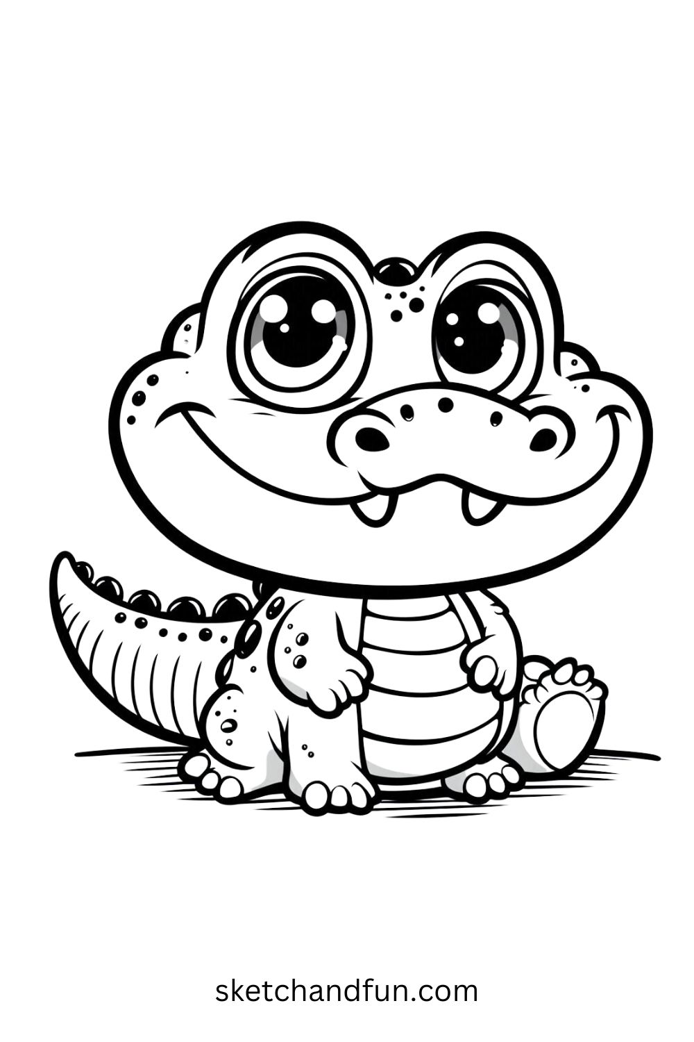 41+ Easy Cute Crocodile Drawing Ideas - Sketch and Fun