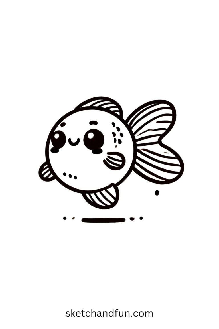 40+ Easy Cute Fish Drawing Ideas - Sketch and Fun