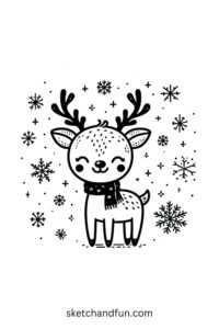 40+ Easy Cute Reindeer Drawing Ideas - Sketch and Fun