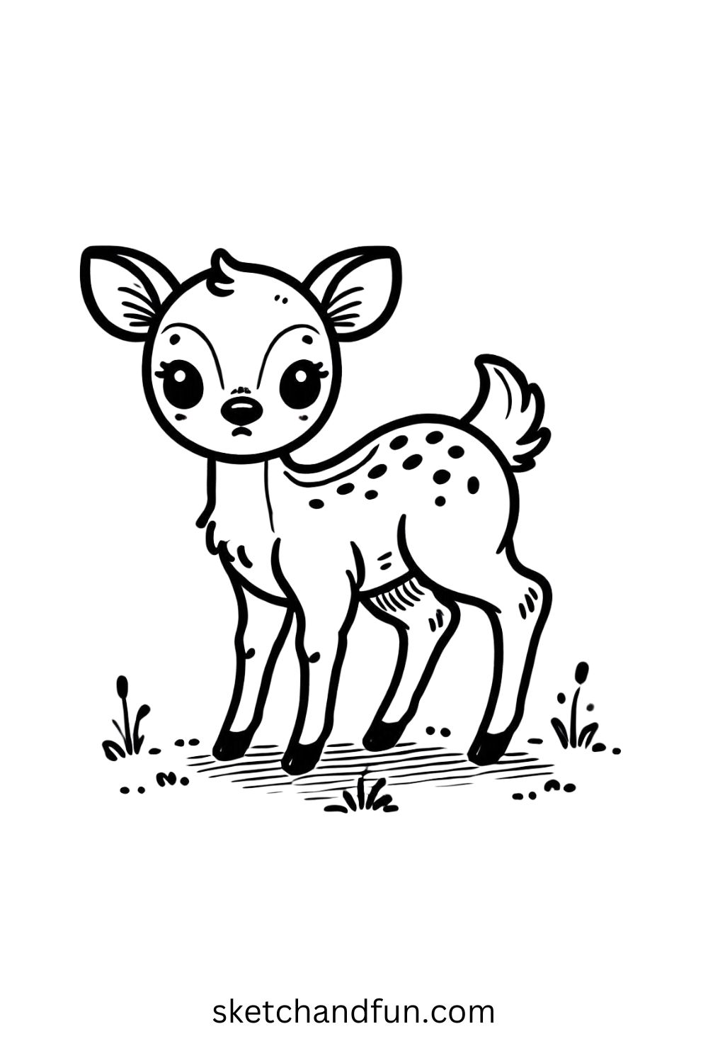 39+ Easy Cute Deer Drawing Ideas - Sketch and Fun