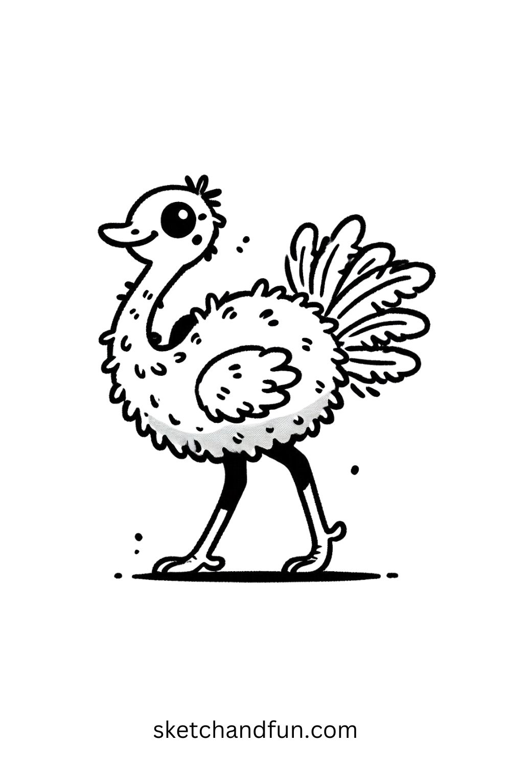 42+ Easy Cool Ostrich Drawing Ideas - Sketch and Fun