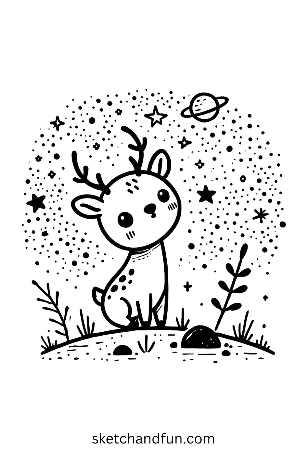 39+ Easy Cute Deer Drawing Ideas - Sketch and Fun