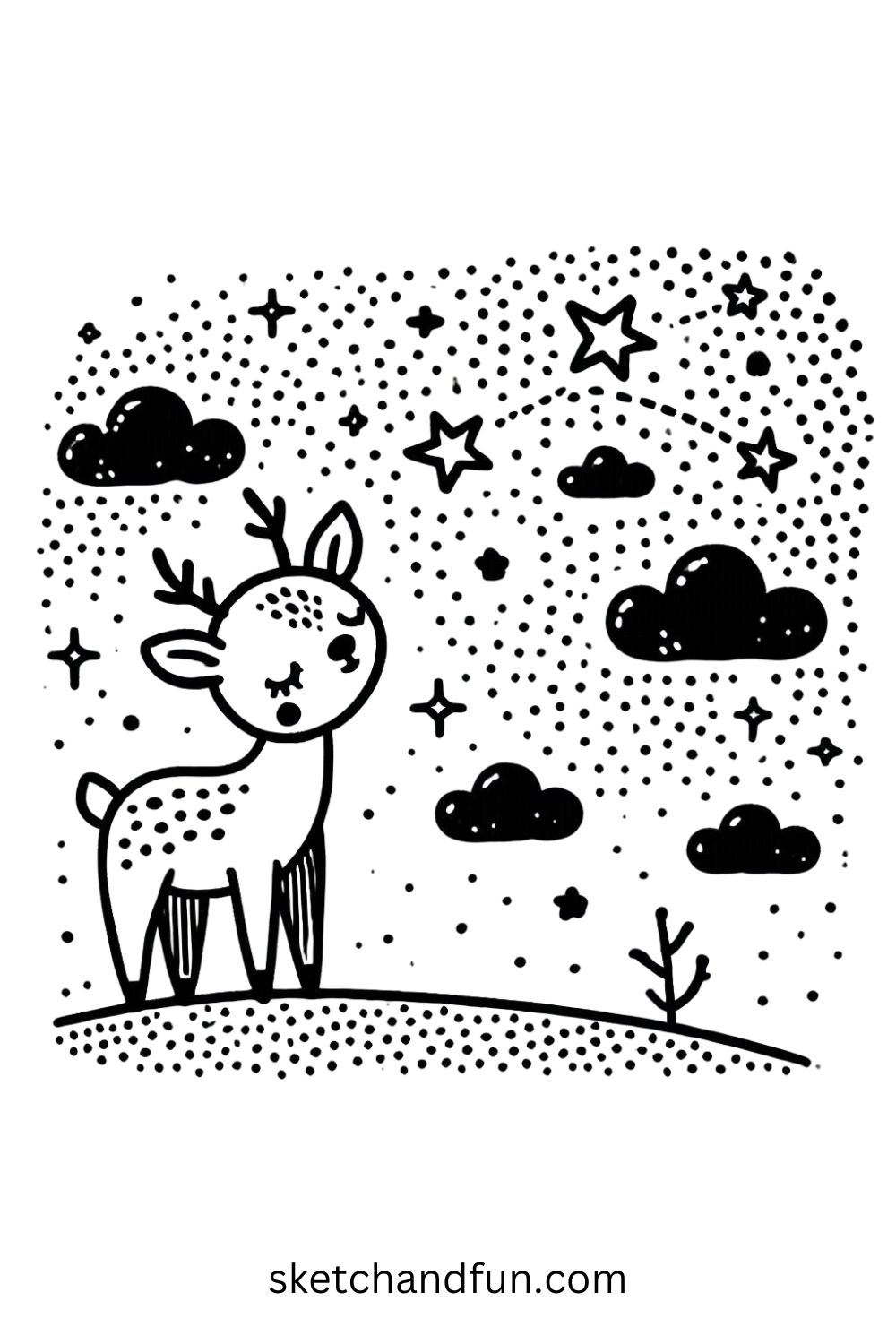 39+ Easy Cute Deer Drawing Ideas - Sketch and Fun