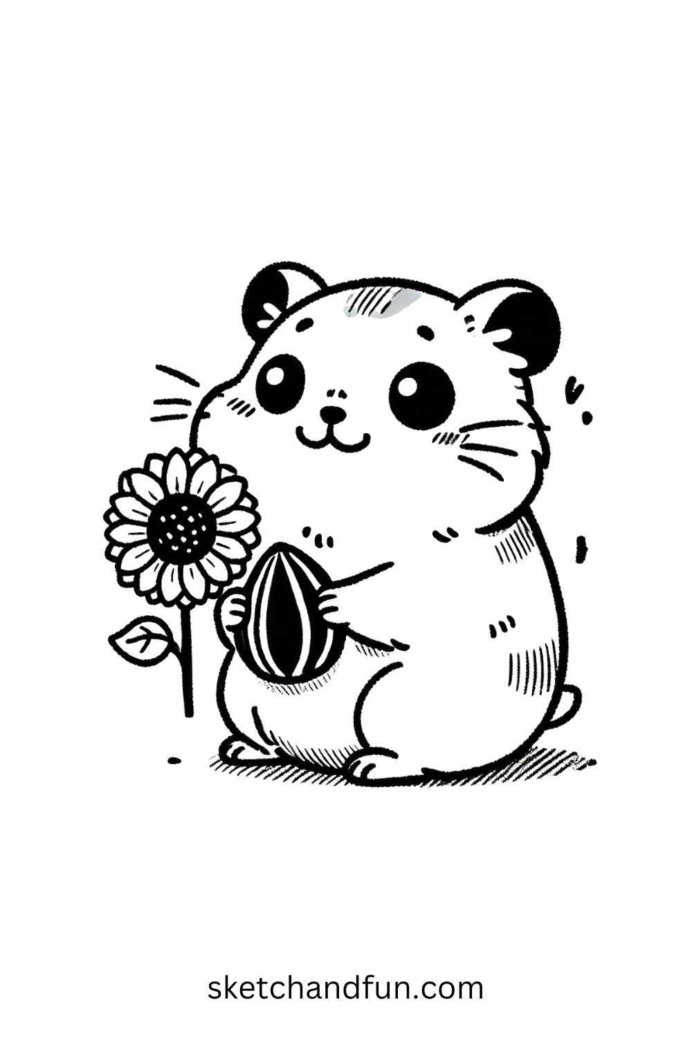 40+ Easy Cute Hamster Drawing Ideas - Sketch and Fun