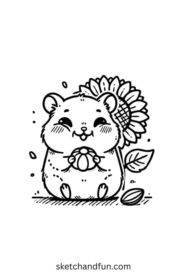 40+ Easy Cute Hamster Drawing Ideas - Sketch and Fun