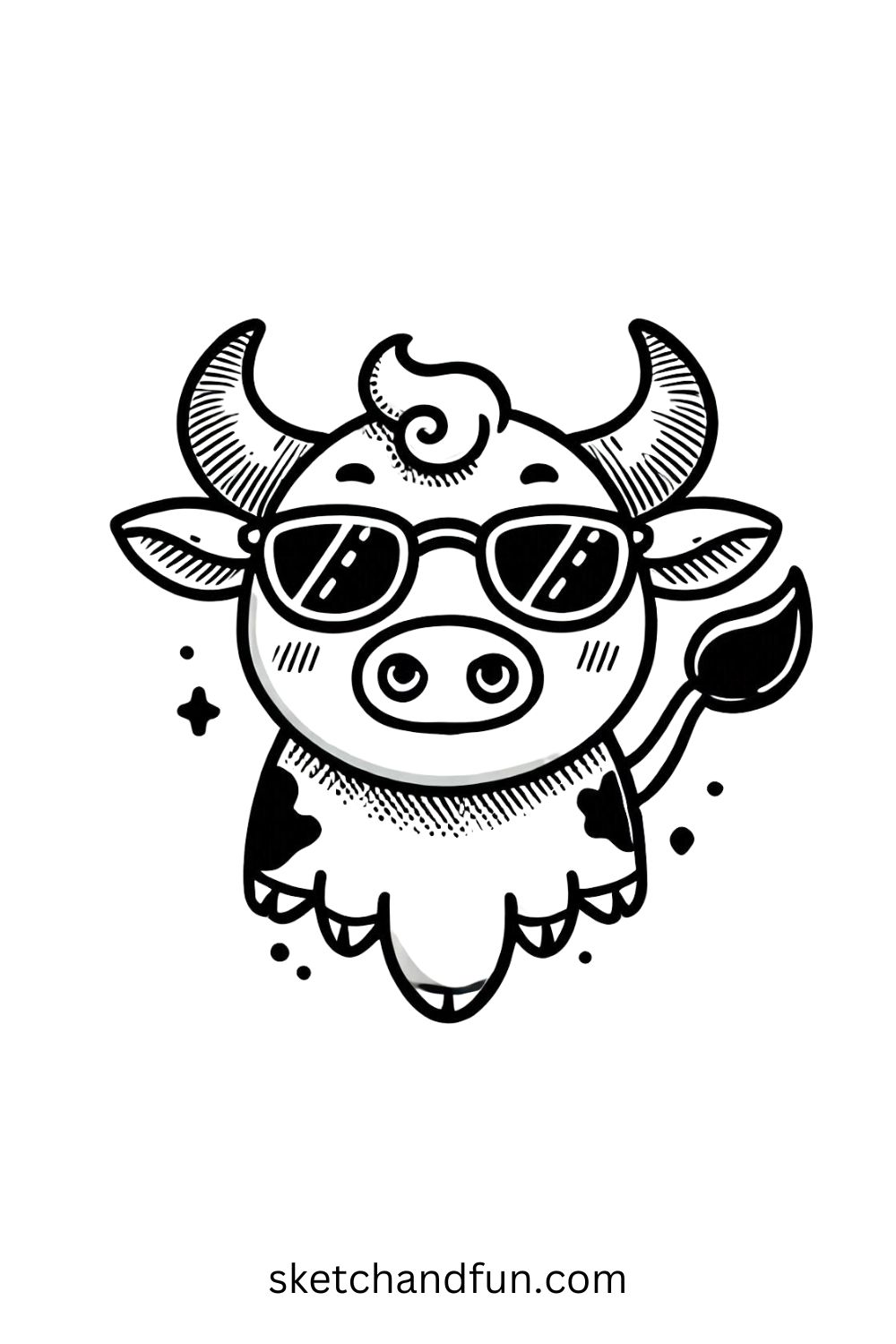 39+ Easy Cute Bull Drawing Ideas - Sketch and Fun