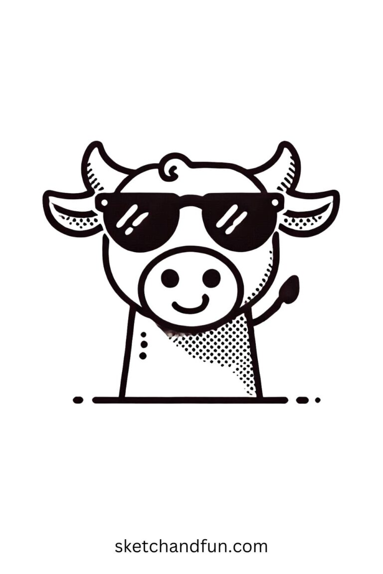 39+ Easy Cute Bull Drawing Ideas - Sketch and Fun