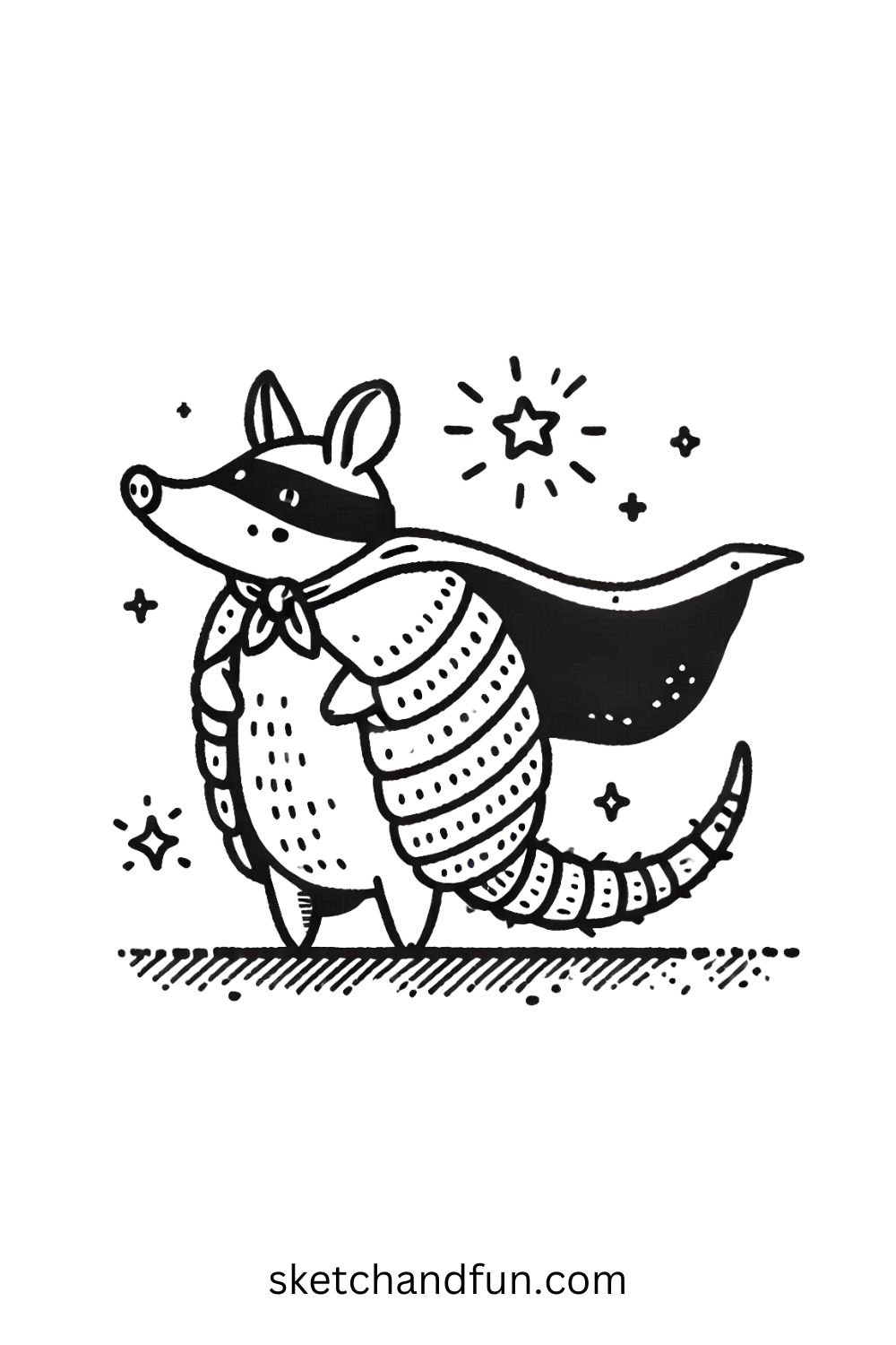 39+ Easy Cute Armadillo Drawing Ideas - Sketch and Fun