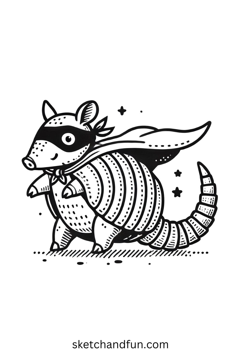 39+ Easy Cute Armadillo Drawing Ideas - Sketch and Fun