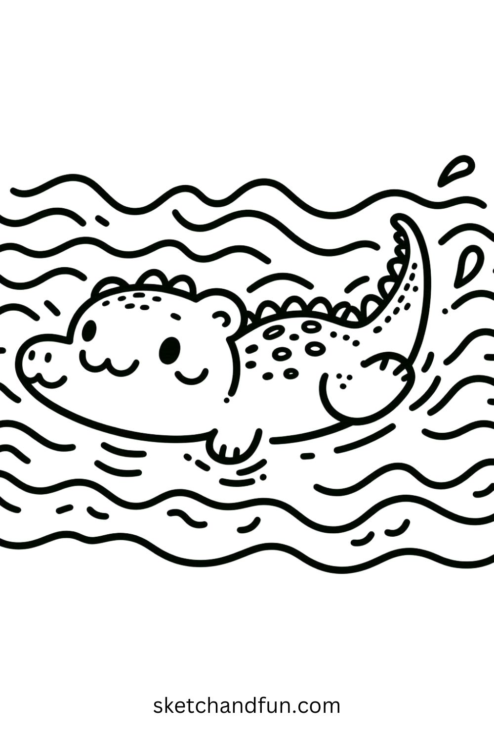 41+ Easy Cute Crocodile Drawing Ideas - Sketch and Fun