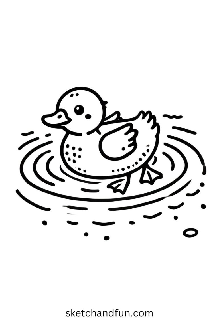 40+ Easy Cute Duck Drawing Ideas - Sketch and Fun