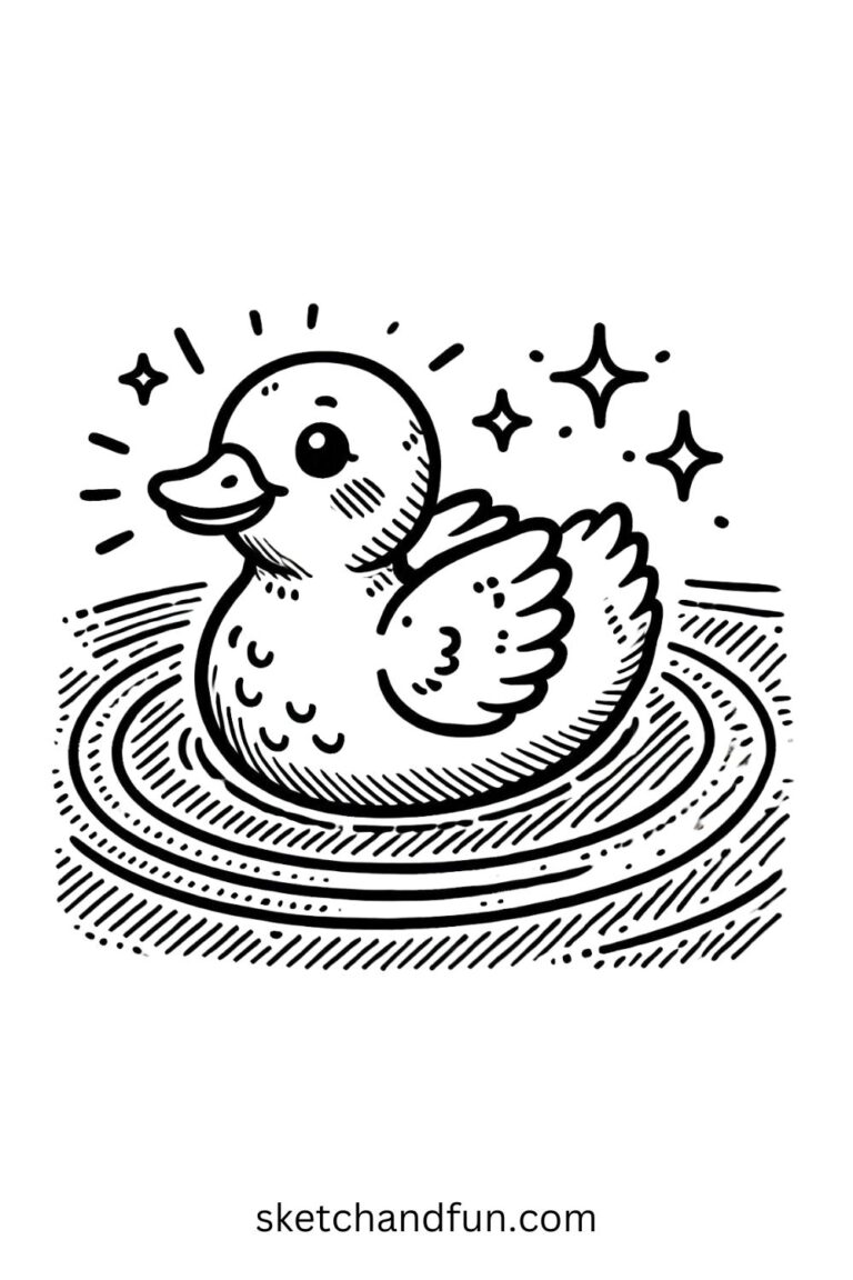 40+ Easy Cute Duck Drawing Ideas - Sketch and Fun