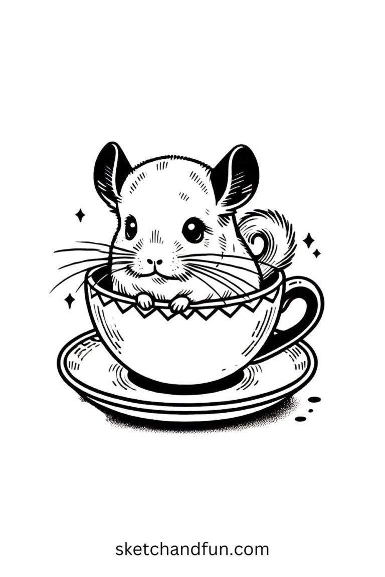40+ Easy Cute Chinchilla Drawing Ideas - Sketch and Fun