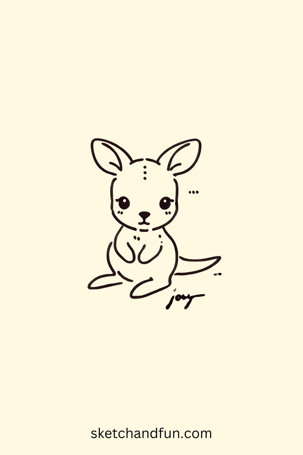 40+ Easy Cute Kangaroo Drawing Ideas - Sketch and Fun