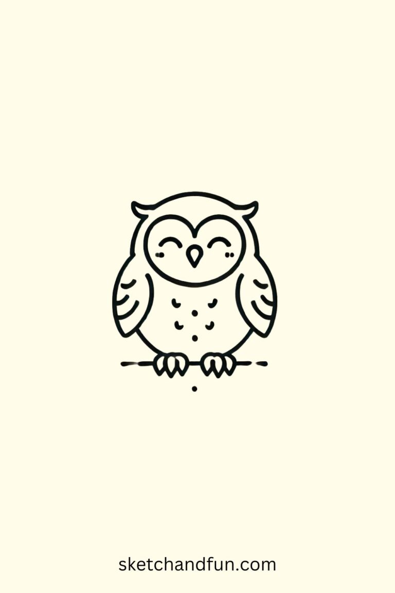 40+ Easy Cute Owl Drawing Ideas - Sketch and Fun