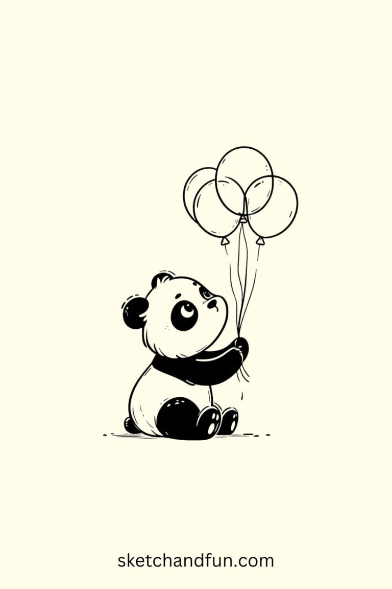 39+ Easy Cute Panda Drawing Ideas - Sketch and Fun
