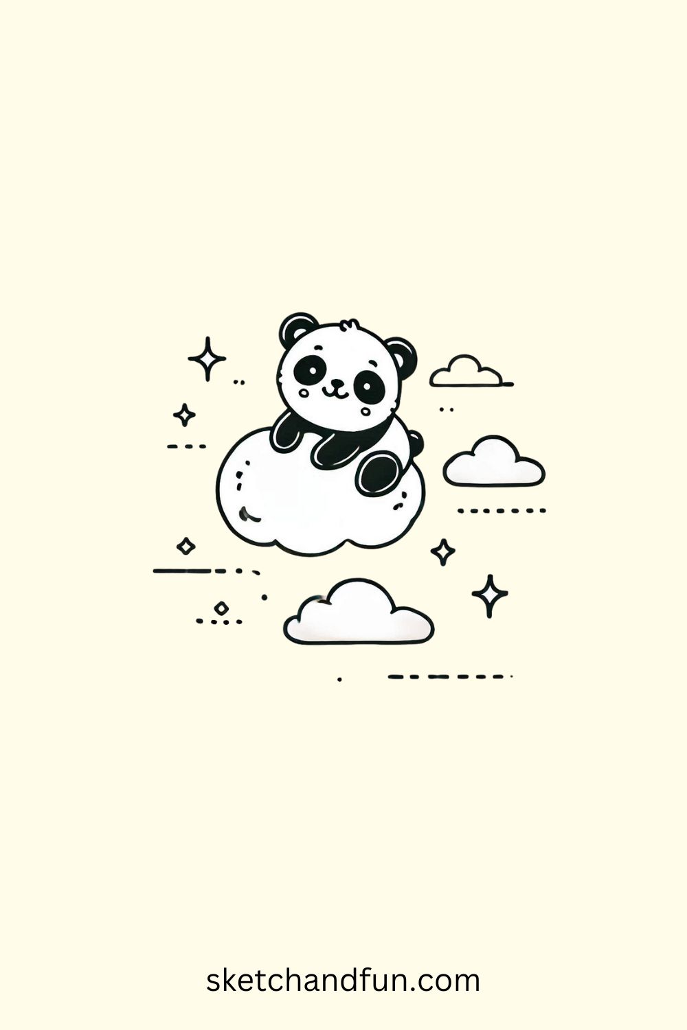 39+ Easy Cute Panda Drawing Ideas - Sketch and Fun