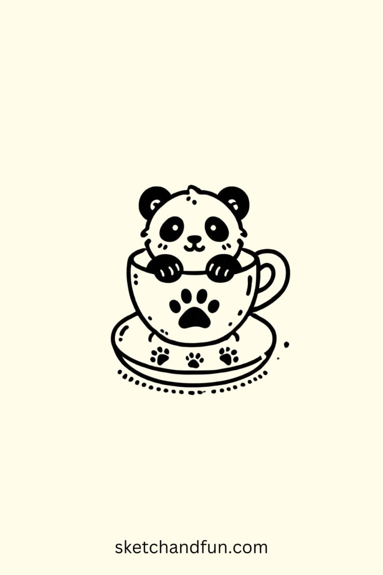39+ Easy Cute Panda Drawing Ideas - Sketch and Fun