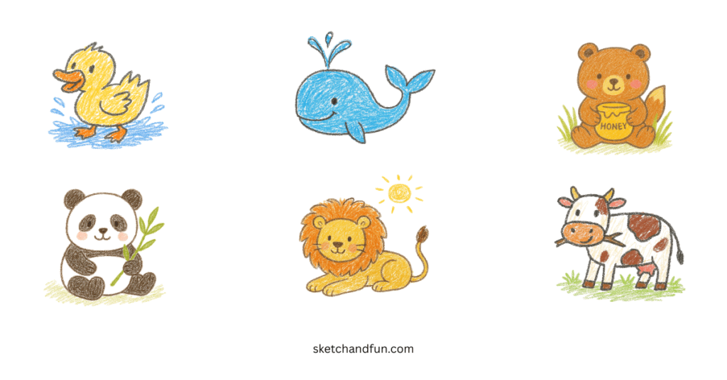 50+ Easy Cute Animals To Draw For Beginners - Sketch and Fun