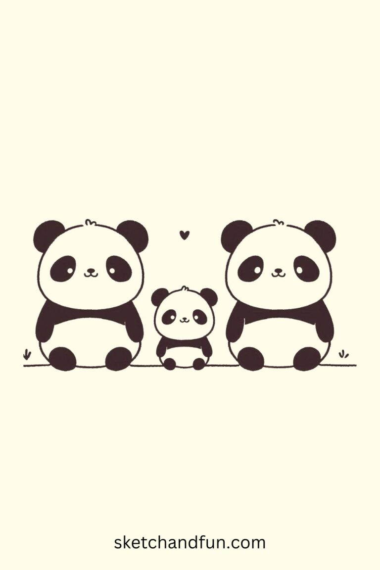 39+ Easy Cute Panda Drawing Ideas - Sketch and Fun