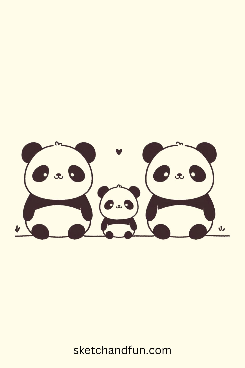 39+ Easy Cute Panda Drawing Ideas - Sketch and Fun